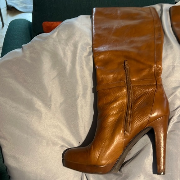 Jessica Simpson | Shoes | Jessica Simpson Cognac Heeled Boot | Poshmark
